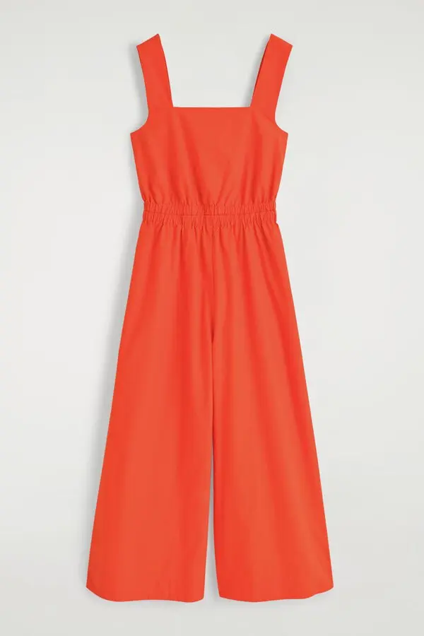 Cos Gathered Open-back Jumpsuit - Orange