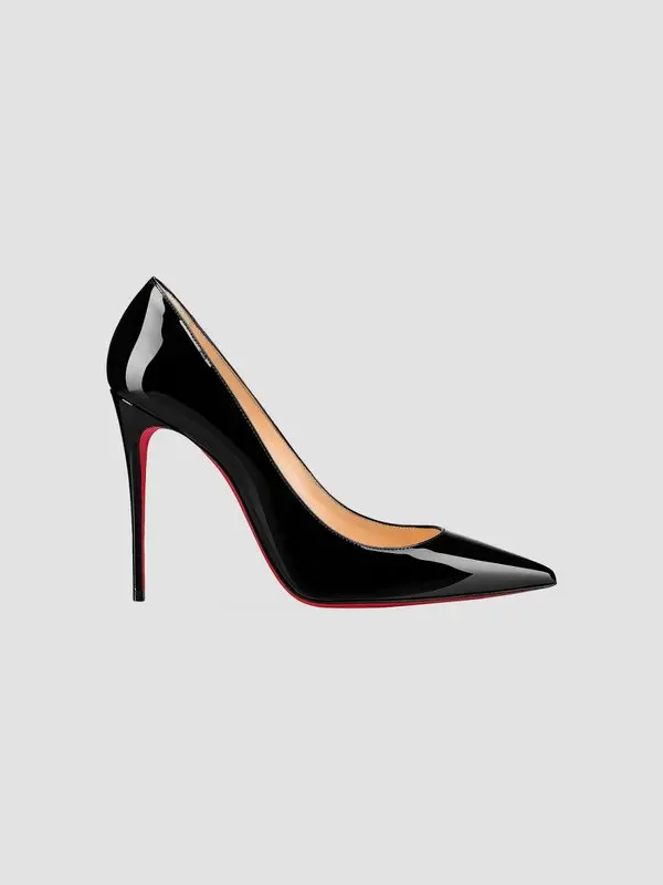 CHRISTIAN LOUBOUTIN Kate 100mm Patent Leather Pumps - Black