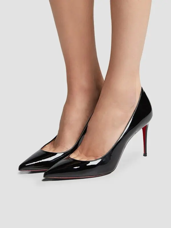 CHRISTIAN LOUBOUTIN Kate 85mm Patent Leather Pumps - Black