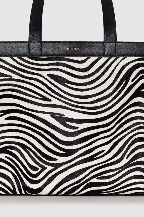 ANINE BING Medium Rio Tote - Zebra