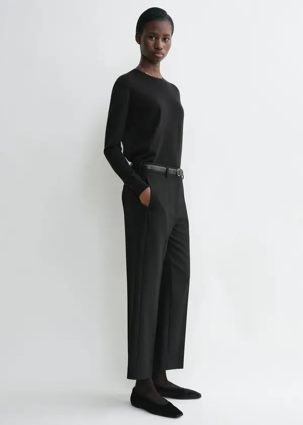 TOTEME Cropped Straight Trousers