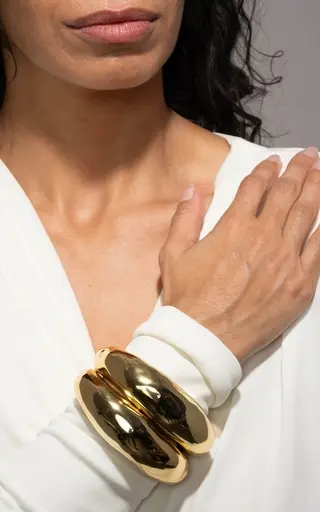 Alexis Bittar Large Molten 14k -plated Cuff