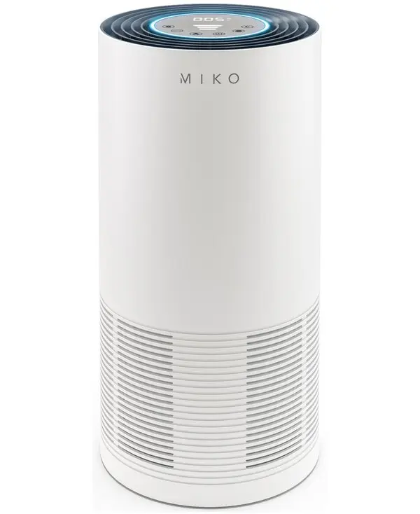 MIKO Hepa Smart Air Purifier For Home With Air Quality Sensor - White