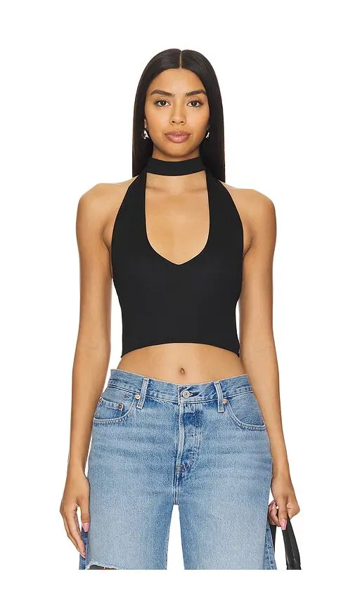 Superdown Jessalyn Halter Top - Black