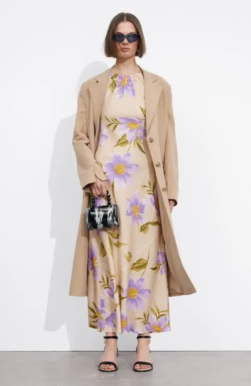 & Other Stories Floral Linen Halter Maxi Dress In Sander Print - 55% Off |  Editorialist