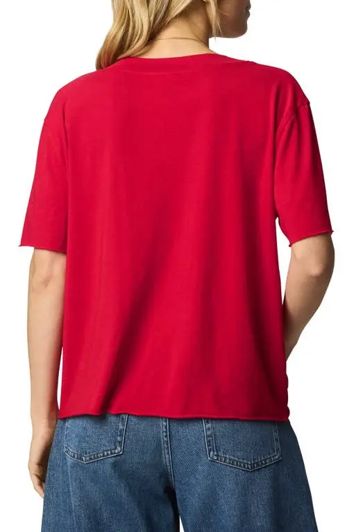 Splendid Kacey V-neck T-shirt - Rouge