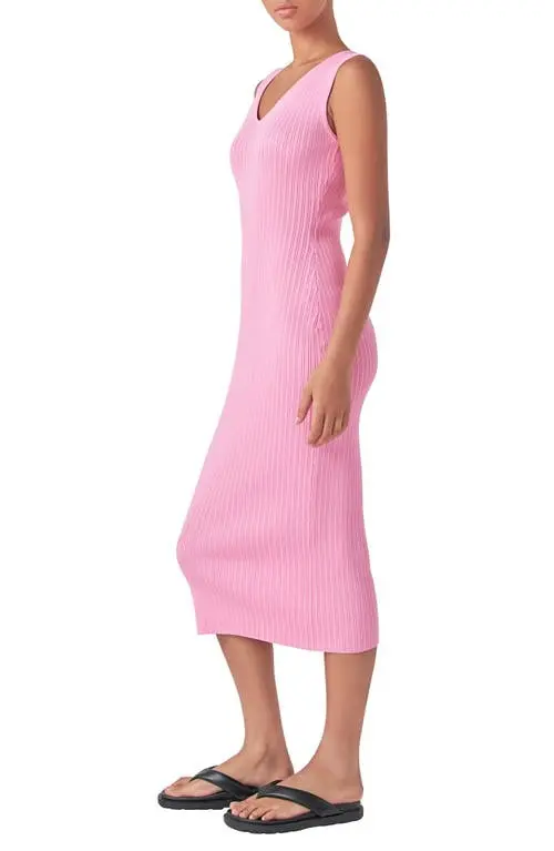 GREY LAB Rib Sleeveless Maxi Sweater Dress