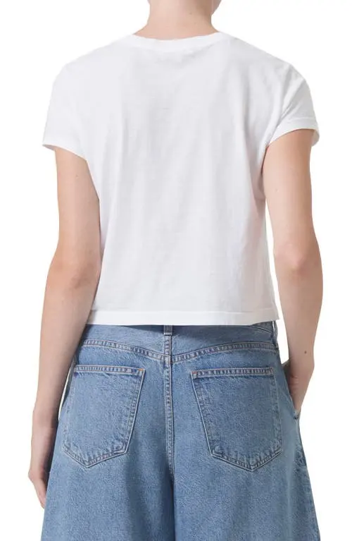 AGOLDE Adine Shrunken Supima® Cotton T-shirt - White
