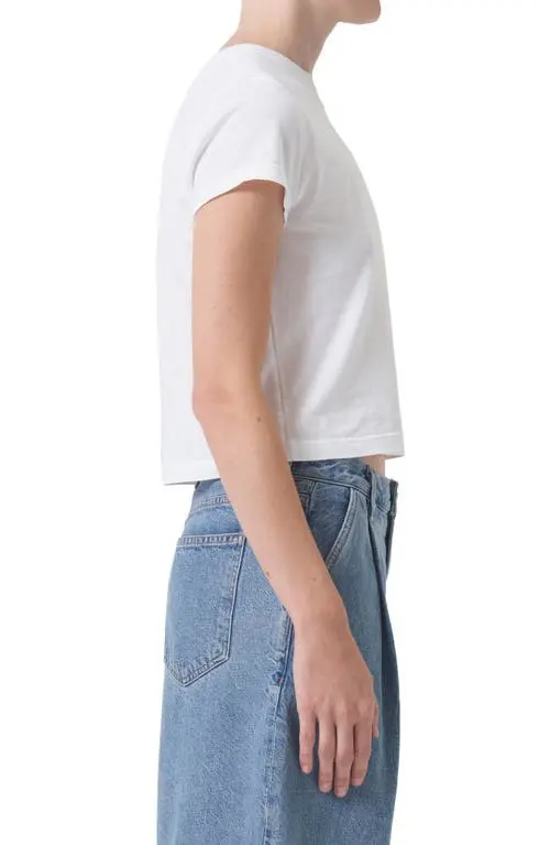 AGOLDE Adine Shrunken Supima® Cotton T-shirt - White