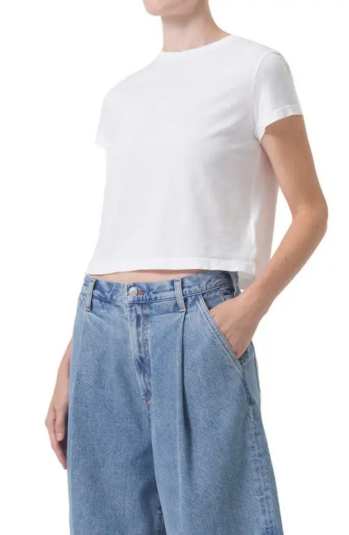 AGOLDE Adine Shrunken Supima® Cotton T-shirt - White