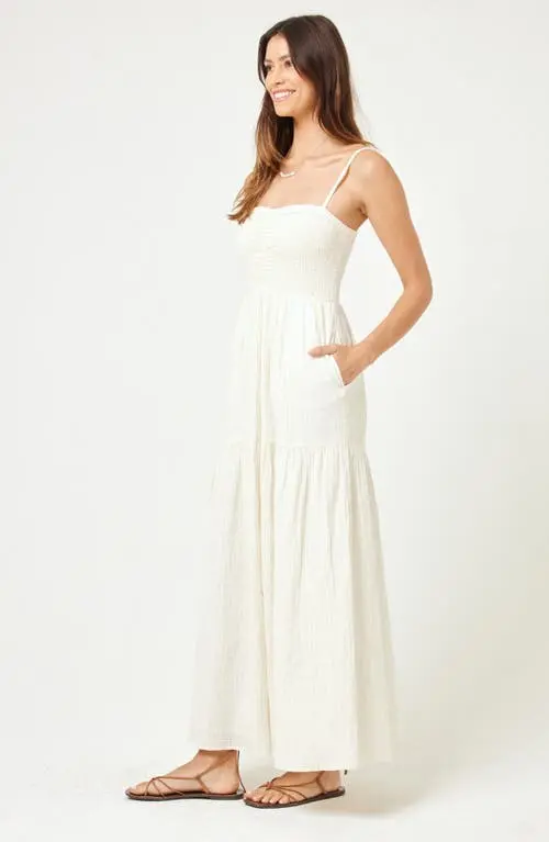 L*Space Mallorca Smocked Maxi Dress - Cream