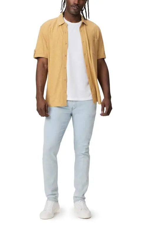 Paige Brayden Short Sleeve Slub Knit Button-up Shirt