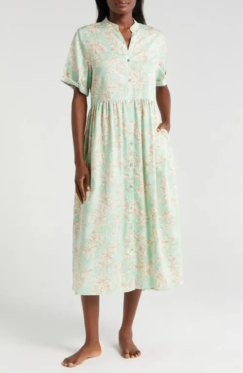 PAPINELLE Bridget Cotton Sateen Nightgown - Mint