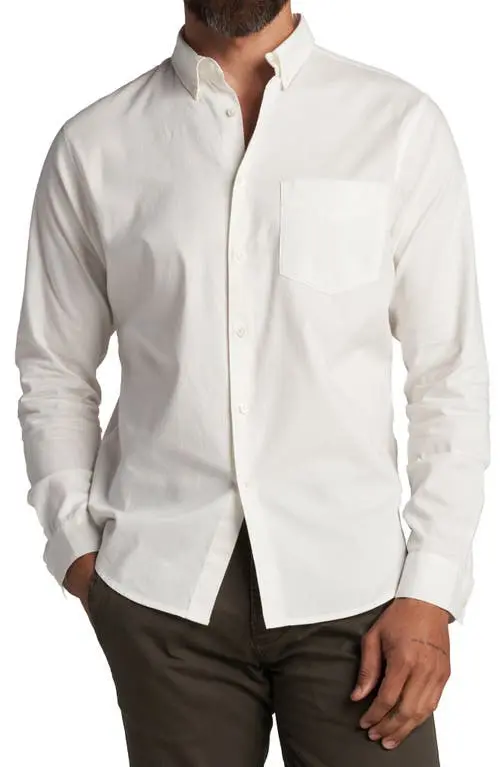 ROAN Henrick Cotton Oxford Button-down Shirt - White