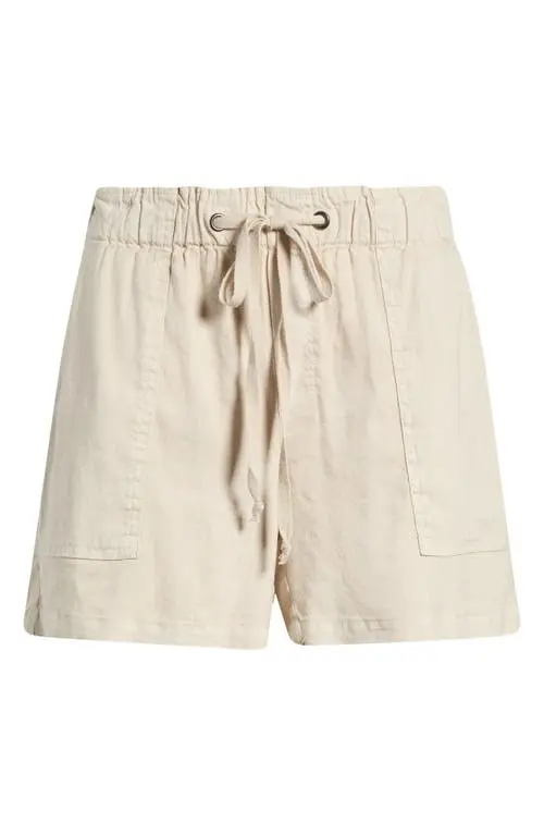 Kut From The Kloth Katana Drawstring Linen Blend Shorts - Sand Jm