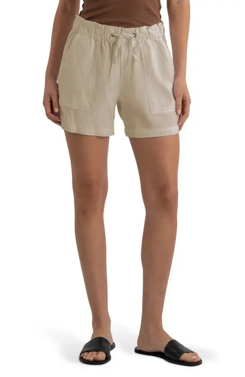 Kut From The Kloth Katana Drawstring Linen Blend Shorts - Sand