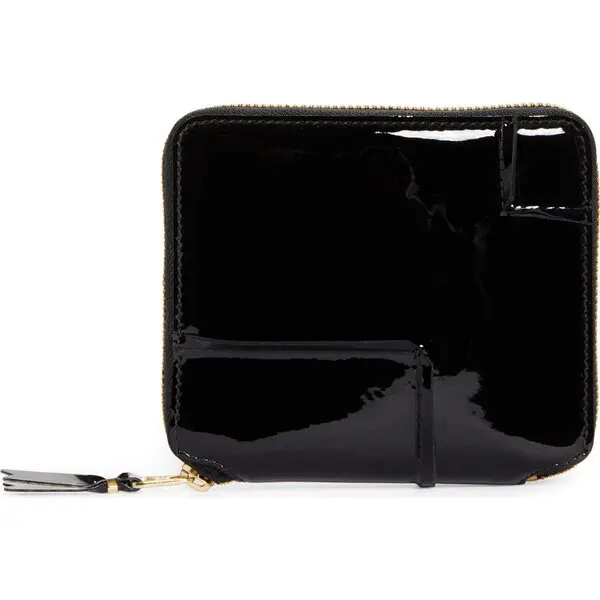 Comme Des Garçons Patent Leather Wallet - Black