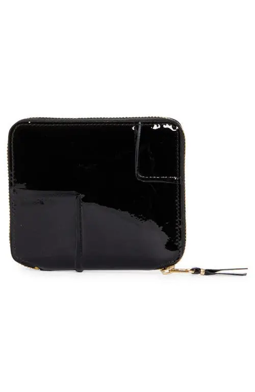 Comme Des Garçons Patent Leather Wallet - Black