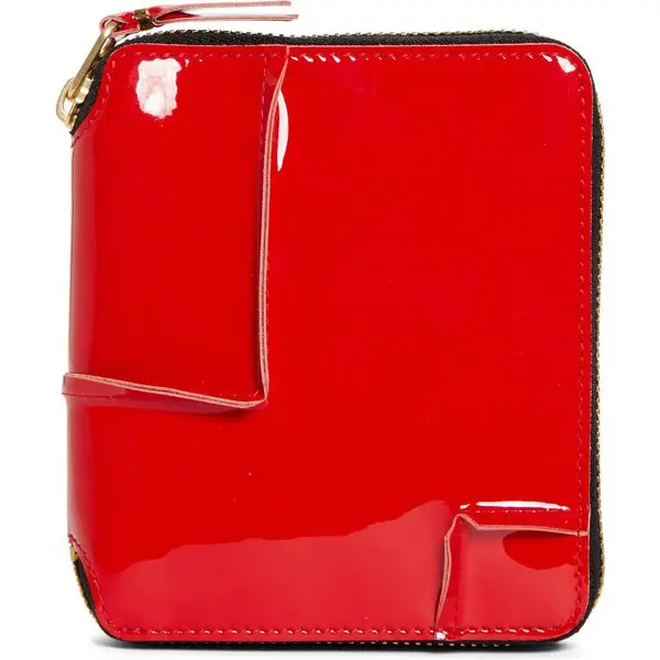 Comme Des Garçons Patent Leather Wallet - Red