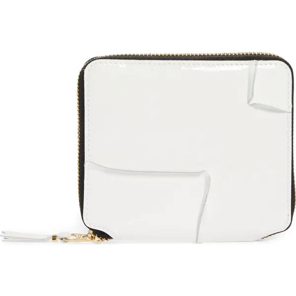 Comme Des Garçons Patent Leather Wallet - White