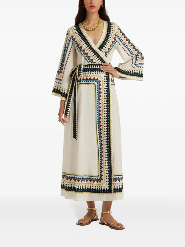 La DoubleJ Cotton Maxi Wrap Dress