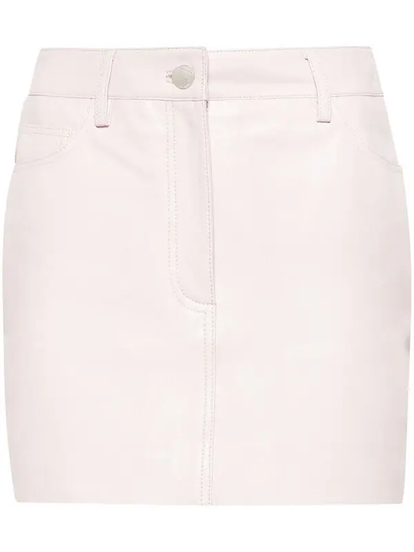 Remain Birger Christensen Leather Mini Skirt - Pink