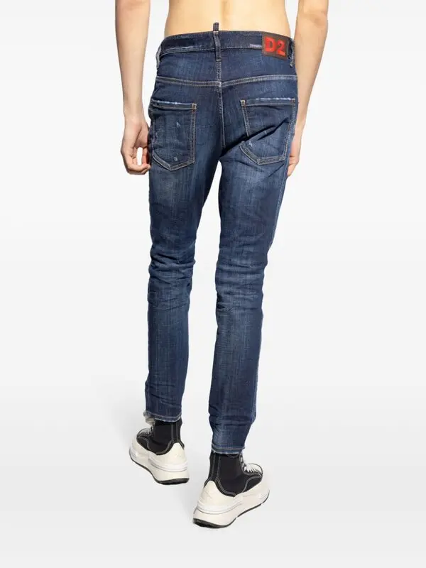 Dsquared2 Logo-patch Cotton Jeans - Blue