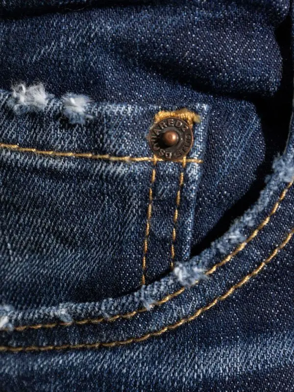 Dsquared2 Logo-patch Cotton Jeans - Blue