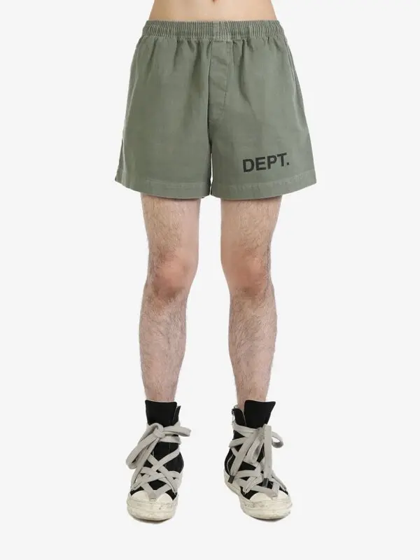 GALLERY DEPT. Logo Print Cotton Shorts