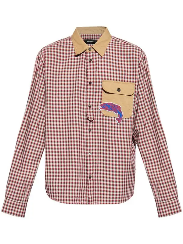 Dsquared2 Plaid-check Pattern Cotton Shirt
