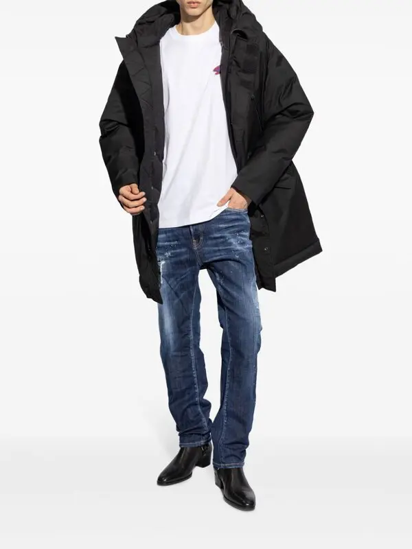 Dsquared2 Distressed Straight-leg Jeans - Blue