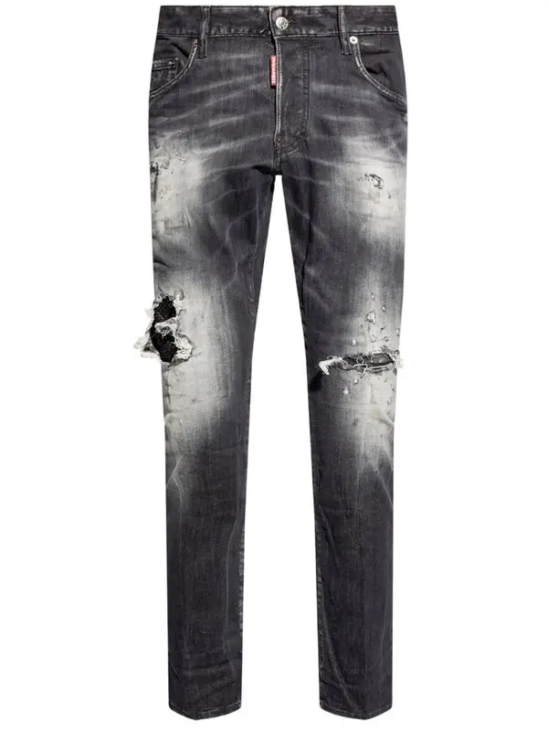 Dsquared2 Distressed Straight-leg Jeans