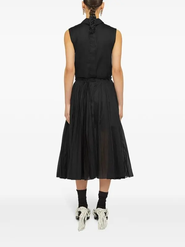 JIL SANDER Jewel-clip Cotton Sleeveless Blouse