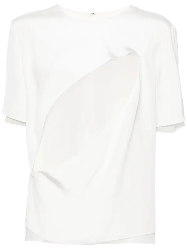 PETER DO Slash Silk Blouse - White