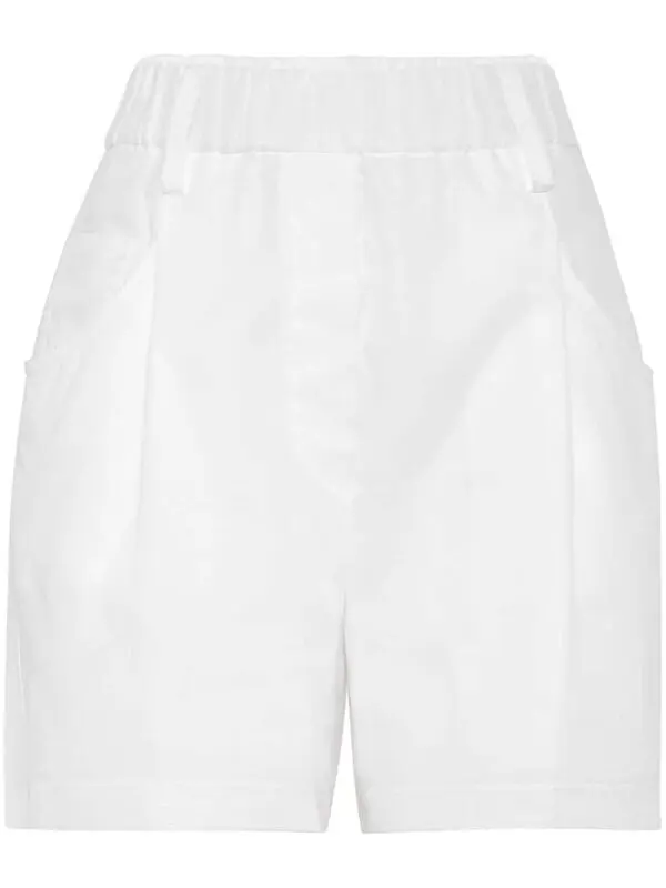 Brunello Cucinelli Pressed-crease Cotton Shorts