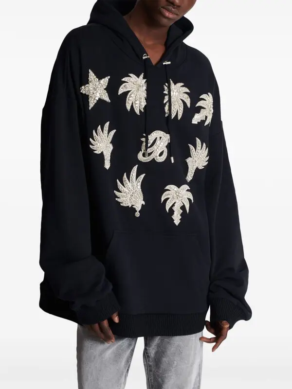 Balmain Crystal-embellished Hoodie