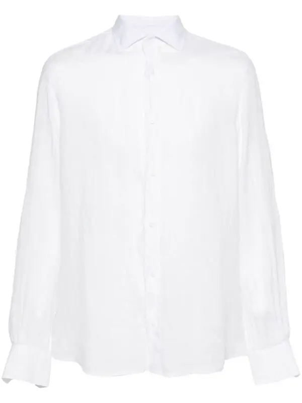 Peserico Long-sleeve Linen Shirt - White