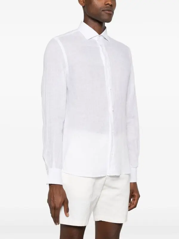 Peserico Long-sleeve Linen Shirt - White