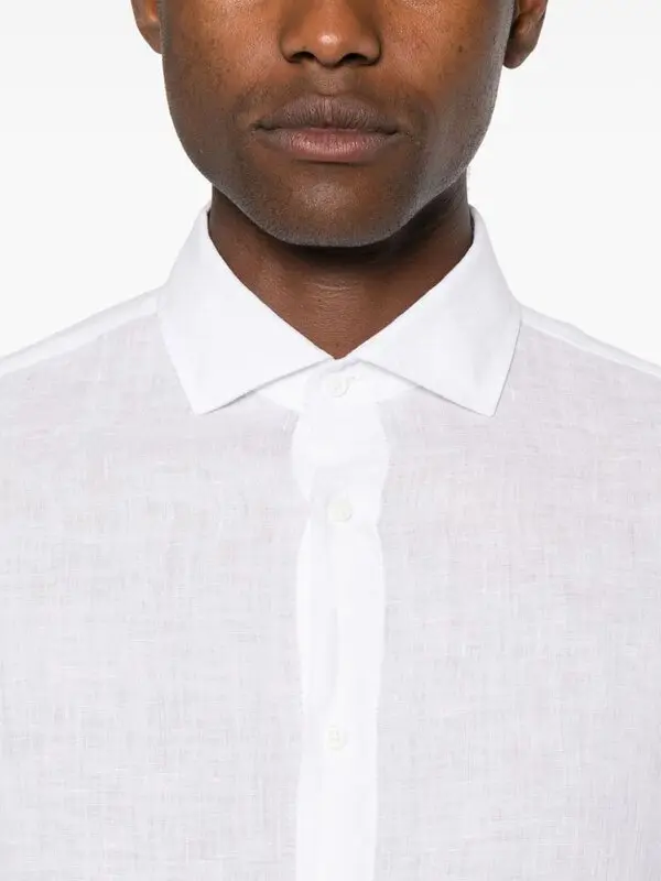 Peserico Long-sleeve Linen Shirt - White