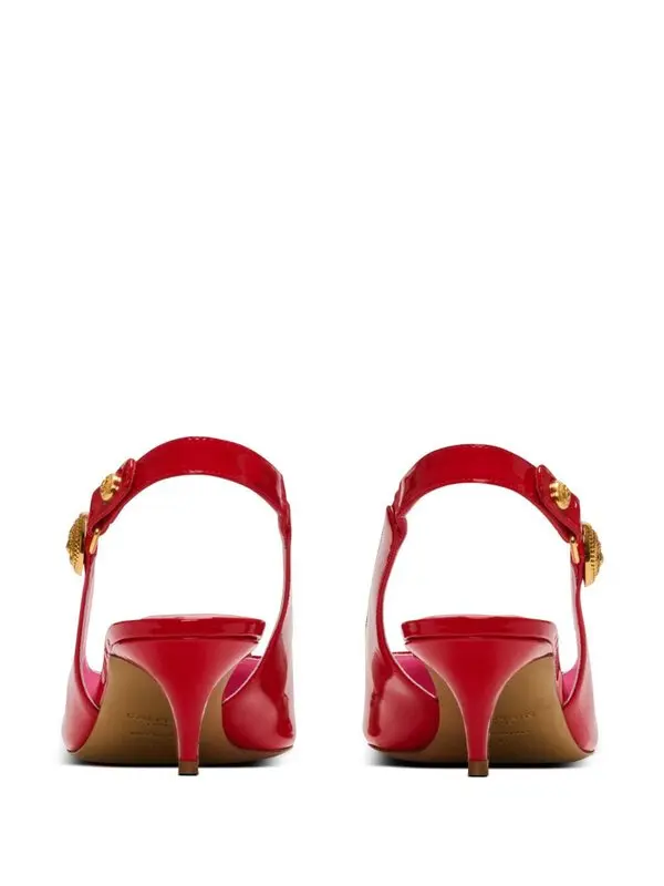 Balmain Eva Patent Leather Slingback Pumps - Red