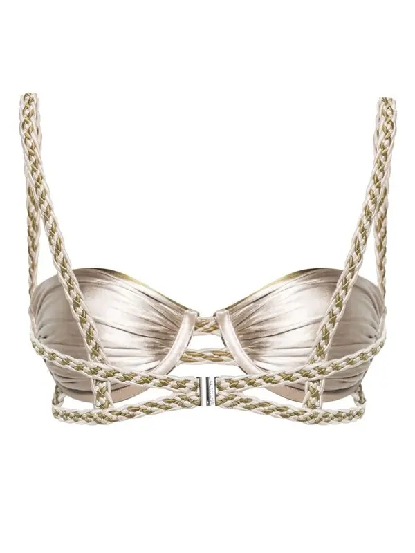 ISA BOULDER Braided Straps Bikini Top