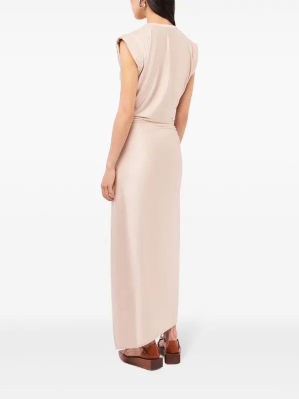 Rabanne Gathered-detail Draped Midi Dress - Neutrals