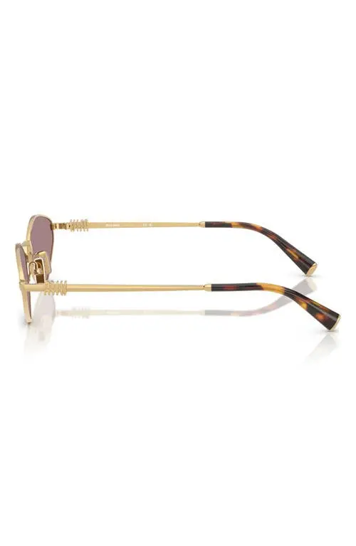 Miu Miu 56mm Irregular Sunglasses - Lite Brown