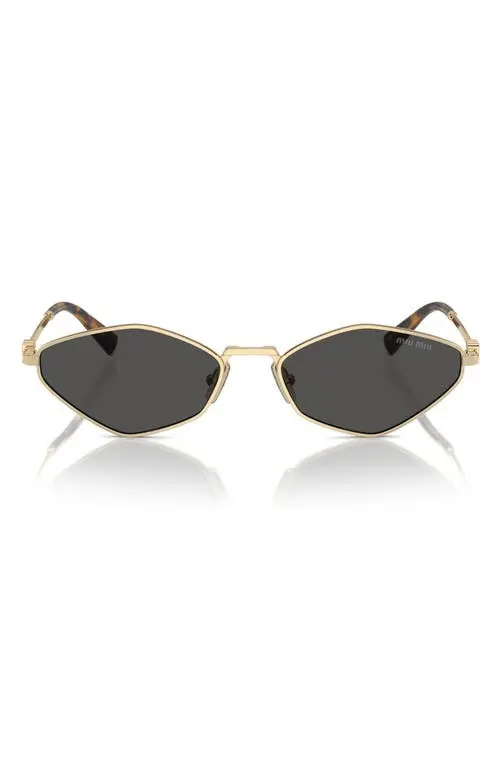 Miu Miu 56mm Irregular Sunglasses - Pale Gold