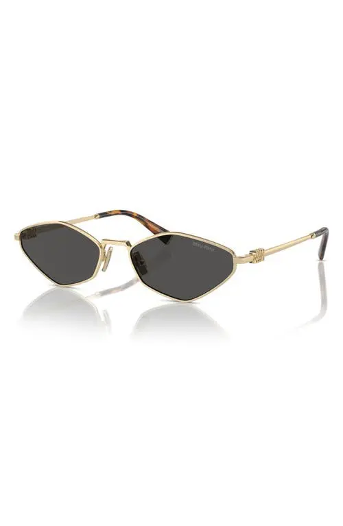 Miu Miu 56mm Irregular Sunglasses - Pale Gold