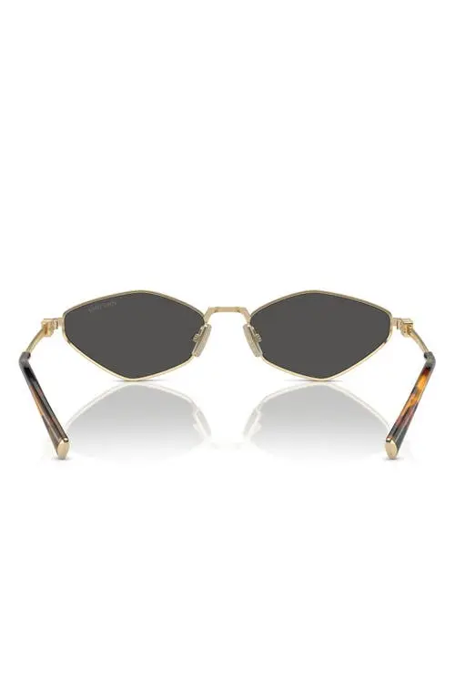 Miu Miu 56mm Irregular Sunglasses - Pale Gold