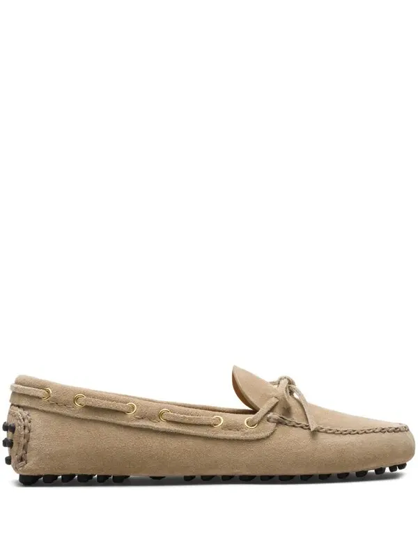 Car Shoe Suede Driving Loafers - Neutrals