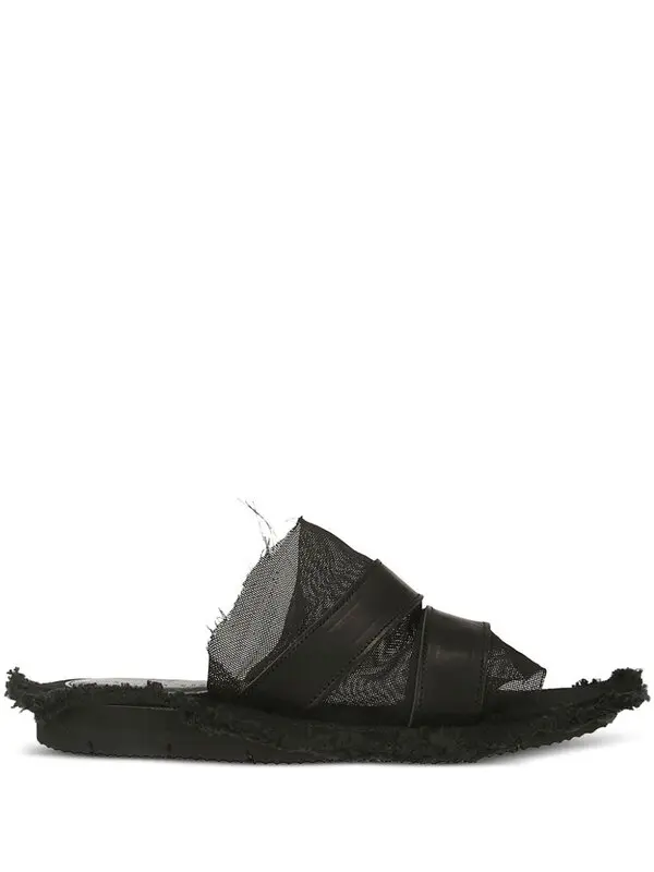 Yohji Yamamoto Frayed Layered Sandals