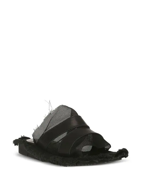 Yohji Yamamoto Frayed Layered Sandals