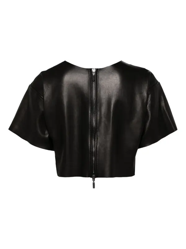 Maticevski Cropped Leather T-shirt